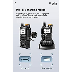 ANYSECU UV-K5 200Ch 5W Air Band Walkie Talkie UHF VHF DTMF FM Scrambler NOAA Weather