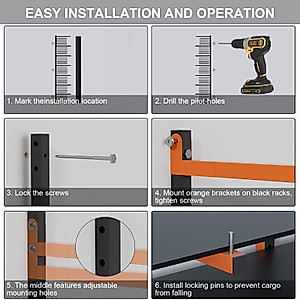 Olgsibb Lumber Storage Rack, [2024 Upgrade] Folding Lumber Rack Wall Mount, Heavy Duty Metal 8 Level-32 Inch Wood Storage Rack for Garage Storage Organization