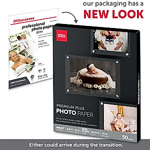 Office Depot Professional Photo Paper, Semi-Gloss, 8 1/2in. x 11in., Pack Of 50 Sheets, 124209