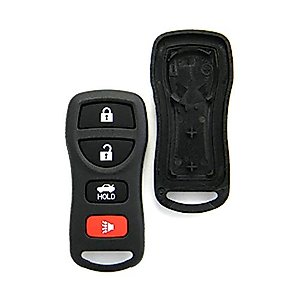 Replacement Case Compatible With Nissan 4-Button Key Fob Remote (FCC ID: KBRASTU15, P/N: 28268-ZB700, 28268-C991C, ASTU15)