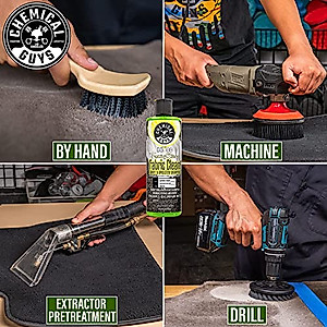 Chemical Guys CWS203 - HOL315 Foaming Citrus Fabric Clean, Easy-to-Use Drill Brush Carpet & Upholstery Fabric Cleaning Kit (Car Carpets, Seats & Floor Mats), 16 fl oz, Citrus Scent