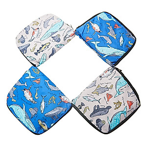 ECO CHIC Lightweight Foldable Backpack (Sea Creatures Blue)