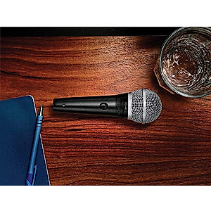 Shure PGA48 Dynamic Microphone - Handheld Mic for Vocals with Cardioid Pick-up Pattern, Discrete On/Off Switch, 3-pin XLR Connector, 15' XLR-to-XLR Cable, Stand Adapter and Zipper Pouch (PGA48-XLR)