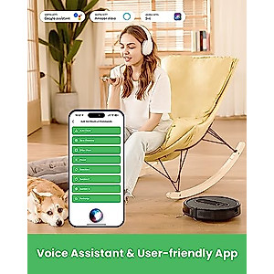 Vactidy Nimble T7 Robot Vacuum and Mop Combo, WiFi/App/Alexa/Siri Control, Robotic Vacuum Cleaner with Schedule, 2 in 1 Watertank & Dustbin, Self-Charging, Slim, Ideal for Hard Floor, Pet Hair, Carpet