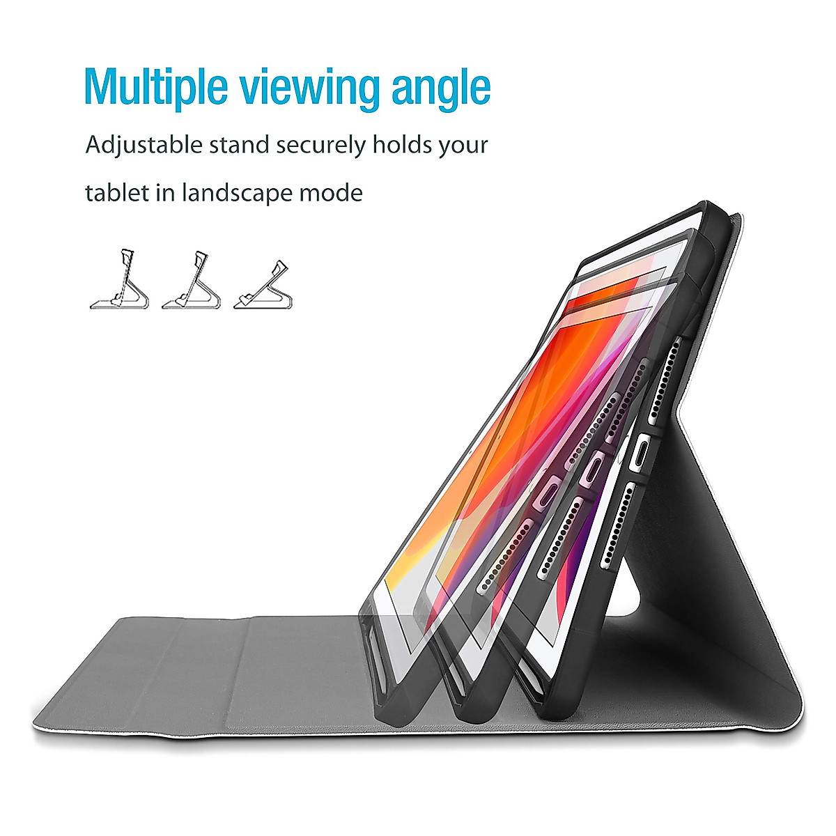 ProCase Keyboard Case for iPad 10.2 9th Gen 2021/ 8th Gen 2020/ 7th Gen 2019/ iPad Air 10.5" 2019 / iPad Pro 10.5 2017, Wireless Magnetically Detachable Keyboard Case, Auto Sleep/Wake -Black