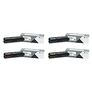 Lexmark High Yield Toner Cartridge Set, BCMY, 4 Pack