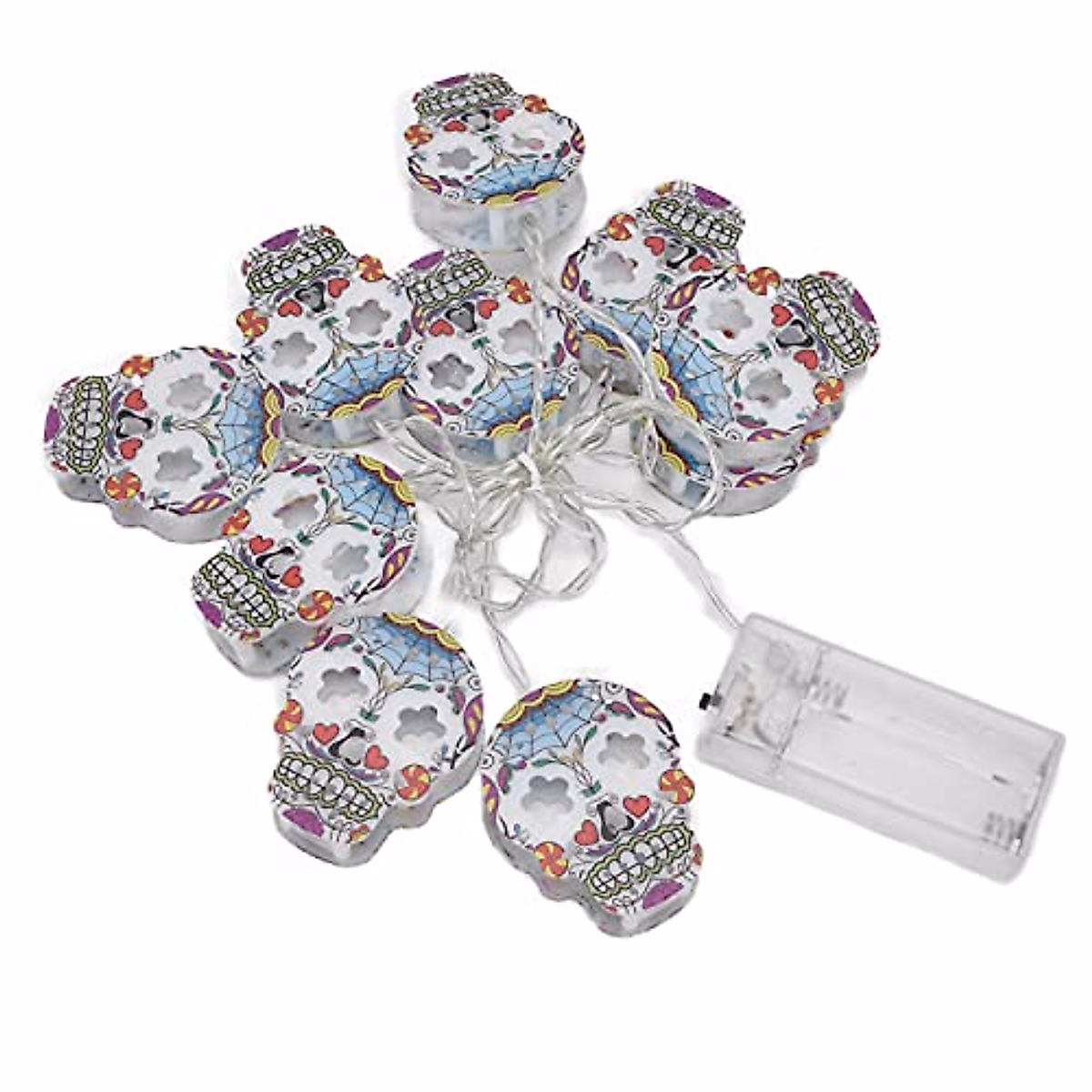 Yivibe Halloween String Lamp, Flexible Battery Operated Lightweight LED String Light for Courtyard for Garden for Home