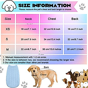 12 Pcs Bulk Small Dog Sweater Puppy Sweaters Turtleneck Cable Knit Dog Sweater Warm Knitted Pet Sweater Cold Weather Pet Clothes Apparel for Dogs Cats Small Medium Large Girl Boy (X-Small)