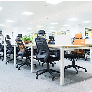 8T8 Office Chair Caster Wheels by 8T8 for Smart Home Offices, 5/16''-18x1"(NOT Metric M8) Threaded Stem Caster, Heavy Duty 3" Replacement Rubber Office Chair Wheels, Safe for Hardwood Tile Floors