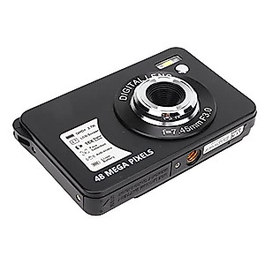 Jopwkuin Digital Camera, High Resolution Rechargeable Data Transmission Built in Fill Light 2.7K 48MP HD Digital Camera for Selfie