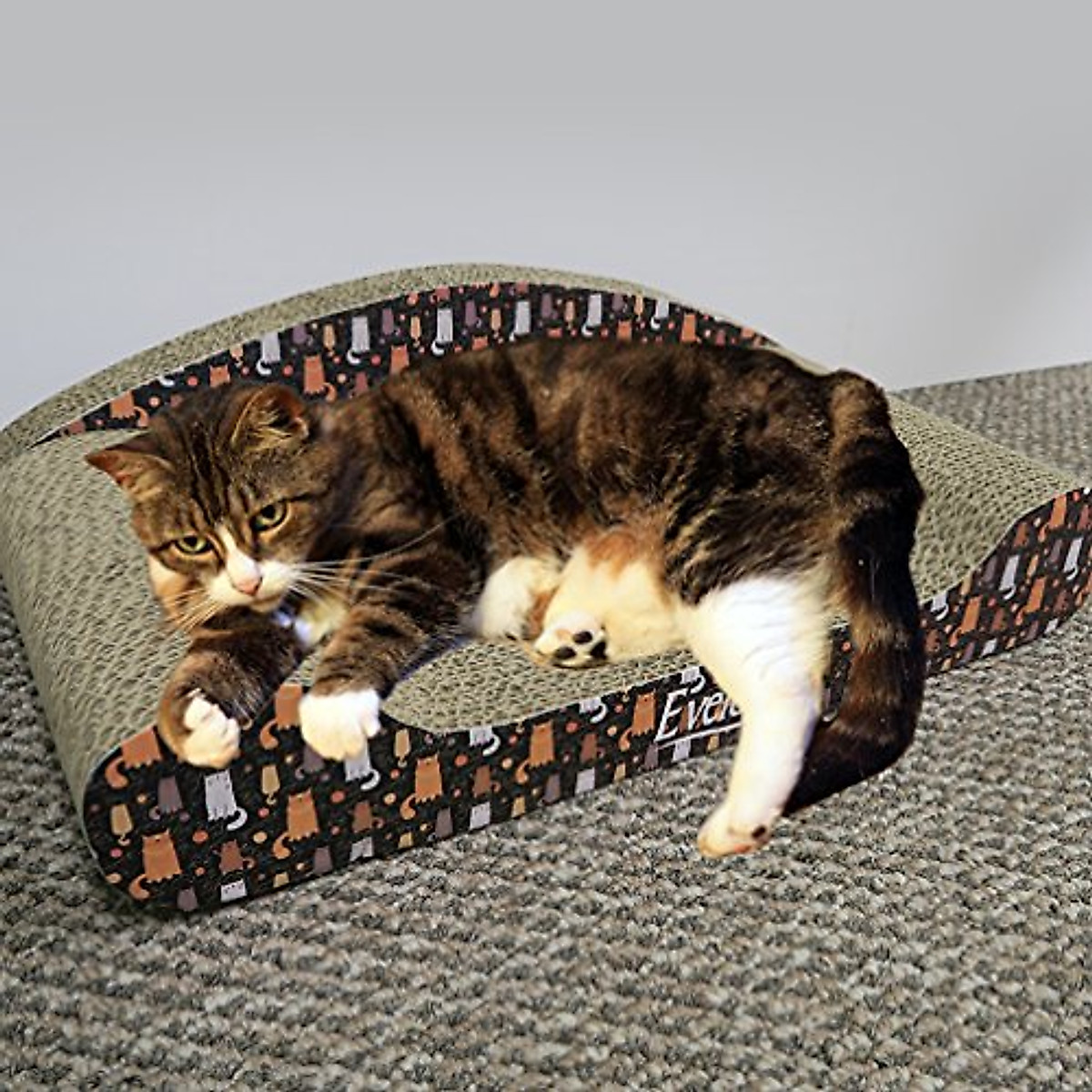 Evelots Kitty Cat Scratcher-Comfy Lounge Couch-Sturdy Cardboard-Claw Groomer