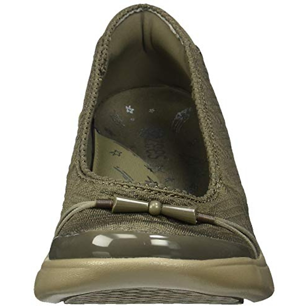 Bzees Women's Electric Shoe, light brown boxed geo print, 9 W US