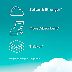 Angel Soft Ultra Toilet Paper, 6 Mega Rolls = 24 Regular Rolls, 2 Ply Toilet Tissue