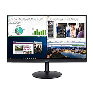 Acer CB242Y bir 23.8" Full HD (1920 x 1080) IPS Zero Frame Home Office Monitor with AMD Radeon Free Sync - 1ms VRB, 75Hz Refresh, Height Adjustable Stand with Tilt & Pivot (HDMI & VGA ports),Black
