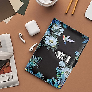Diary with Lock for Adults, Lock Journal Combination Lock Writing Travel Diary A5 Journal Notebook (Atyle C)