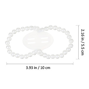 SEWACC Corsage Wristlet Bracelet 6Pcs Elastic Faux Pearl Wrist Bands Wedding Bridal Bridesmaid Wrist Corsage DIY Wrist Corsages Accessories for Wedding Festival Party