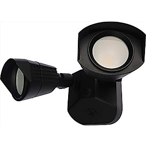 Nuvo 65/214 LED Dual-Head Security Light, 3000K, Black