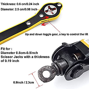 Car Jack Wrench, 360° Swivel Labor-Saving Car Jack Ratchet Wrench with Long Handle, Scissor Jack Lift Speed Handle Tool for Travel, Van, SUV and Other Vehicles