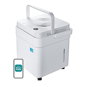 Midea Cube 50 Pint Dehumidifier for Basement and Rooms at Home for up to 4,500 Sq. Ft., Smart Control, Works with Alexa (White), Drain Hose Included, ENERGY STAR Most Efficient 2023