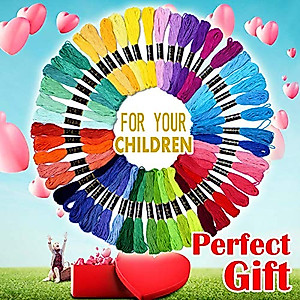 Embroidery Floss Rainbow Color 50 Skeins Per Pack Cross Stitch Threads Friendship Bracelets Floss Crafts Floss