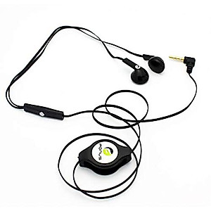 Retractable Earphones Headphones 3.5mm w Mic Hands-Free for Moto G Stylus, Headset Handsfree Earbuds Earpieces Compatible with Motorola Moto G Stylus