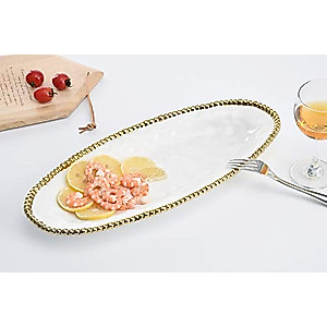 Pampa Bay Golden Salerno Oval Serving Piece