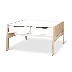 Melissa & Doug Wooden Art & Activity Table with Bins - Wooden Kids Activity Table, Kids Art Table With Storage,White