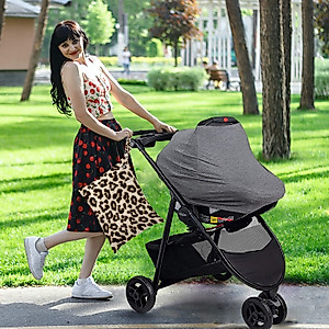 Qilmy 2pcs Leopard Wet Dry Bag Waterproof Reusable Baby Cloth Diaper Wet Dry Organizer for Travel, Beach, Stroller, Diapers, Wet Swimsuits, Toiletries