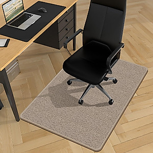 Office Hardwood Floor Chair Mat - Desk Chair Mat, Gaming Chair Mat, Desk Chair Floor Mat, Large Protector Rug for Hard Wood & Tile Floor, NOT for Carpets, 36" X 55" Light Grey