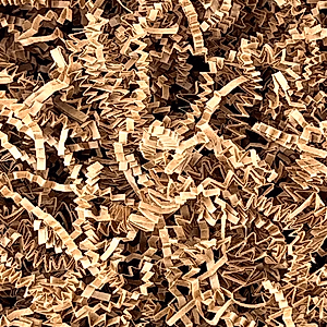 Mighty Gadget 1 LB Kraft Crinkle Cut Paper Shred Filler for Gift Wrapping & Basket Filling