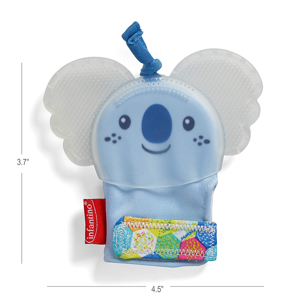 Infantino Crystal Clear Teething Mitten - Teethe & Play Wearable Soft “Mitten” with 100% Paint-Free, Dye-Free Textured Silicone. Easy-Grasp Natural Rubber Teether for Baby (Koala)