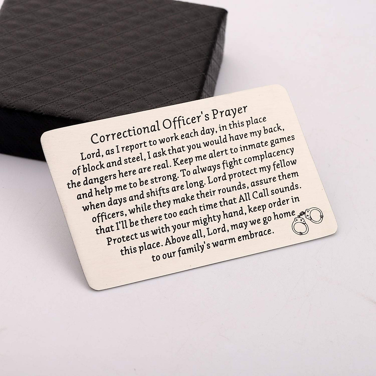 CHOORO Correctional Officer Prayer Wallet Card Insert Correctional Officer Jewelry Christian Gift Religious Jewelry Gift from Correctional Officer (Correctional Officer Prayer Wallet Card)