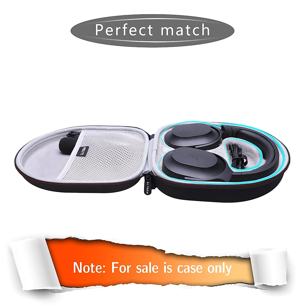 LTGEM Case Compatible with Razer Barracuda X Gaming & Mobile Headset, Black+Gray