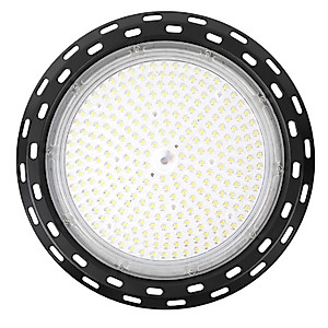 Q QINGCHEN 200W UFO LED High Bay Light 5000K Daylight White, ETL Certified LED Warehouse Light Fixtures,Replacement for 800W MH/HPS