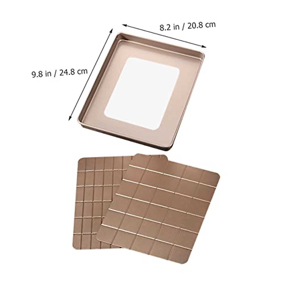 Kichvoe 1 Set Cake Baking Mould Pastry Baking Multipurpose Tool Nougat Making Supplies Microwave Tray Handmade Nougat Molds Stainless Steel Tray Crisp Mold Energy Bar Metal Dedicated