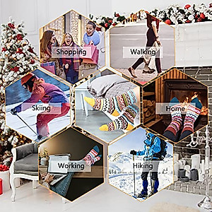 MORECOO Womens Socks Winter - Christmas Gifts for Women - Thick Wool Soft Warm Fuzzy Cozy Socks for Women