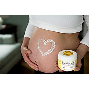 Body Boost Milk & Honey Stretch Mark Butter 8 oz.- Safe for Pregnancy and Nursing- Repair Stretch Marks and Scars- Paraben, Phenoxyethanol Free