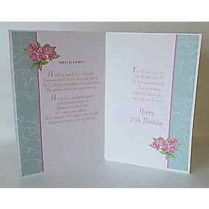 With Love To My Wife Happy 70th Birthday card