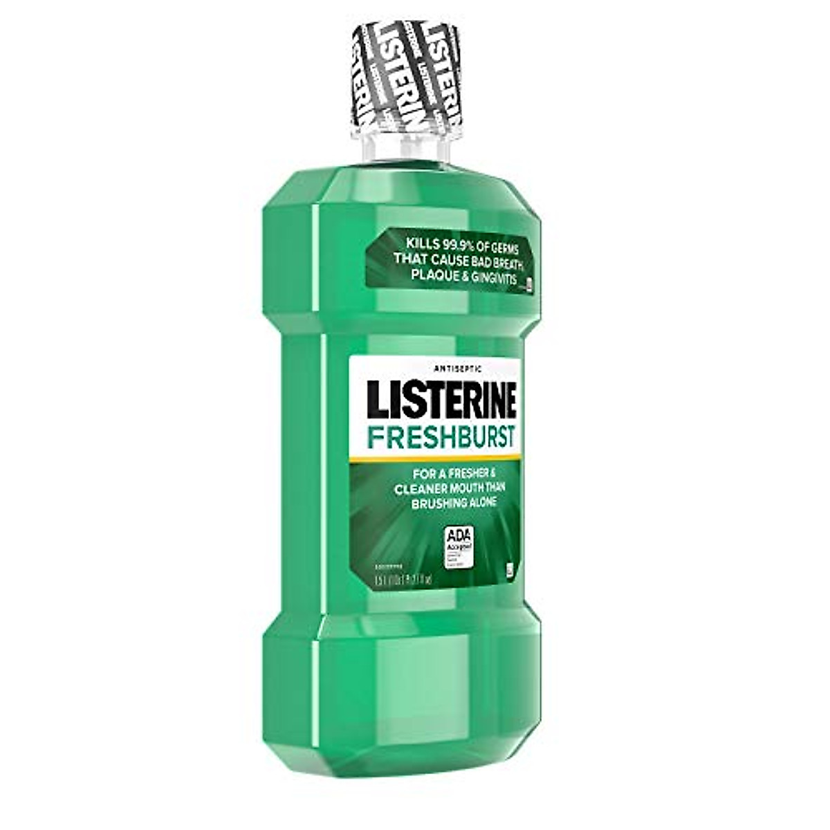 Listerine Freshburst Antiseptic Mouthwash with Germ-Killing Oral Care Formula to Fight Bad Breath, Plaque and Gingivitis, 1.5 L