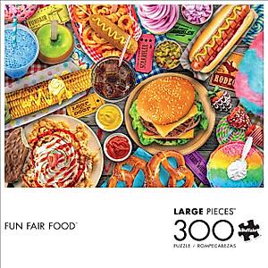 Buffalo Games - LARS - Fun Fair Food - 300 Piece Jigsaw Puzzle for Adults -Challenging Puzzle Perfect for Game Nights - Finished Size is 21.25 x 15.00