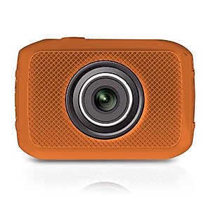 Pyle Mini HD Sports Action Camera - Camcorder w/ 5.0 MP Camera, 2" Touch Screen, USB SD Card, Rechargeable Battery - Waterproof Case, Bike Handle bar, Helmet Mount, Car Charger PSCHD30OR (Orange)
