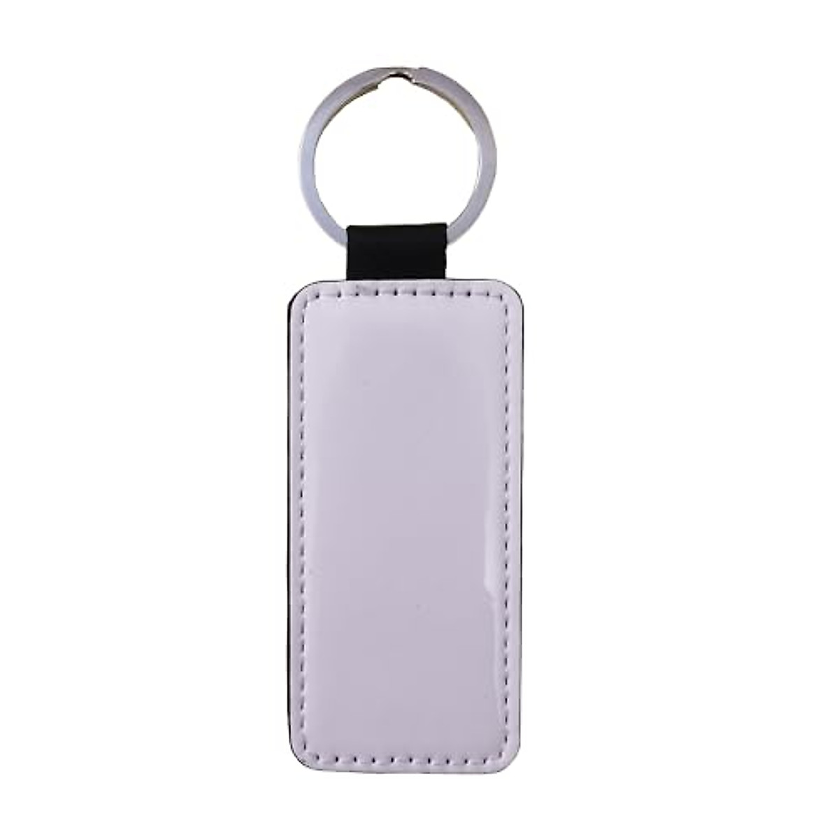Yongkang 10 Pieces Sublimation Keychain (Blank leather + 7 Colors leather) Both Sides Can Be Sublimated DIY Craft (Rectangles)