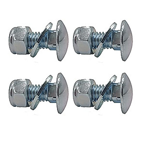 4pk 710-0451 710 0451 Stainless Steel Mounting Carriage Bolt Nuts kit fits Cub Cadet MTD 784-5580 710-0451 712-04063 Snowblower Skid Shoe (5/16-18)3/4"