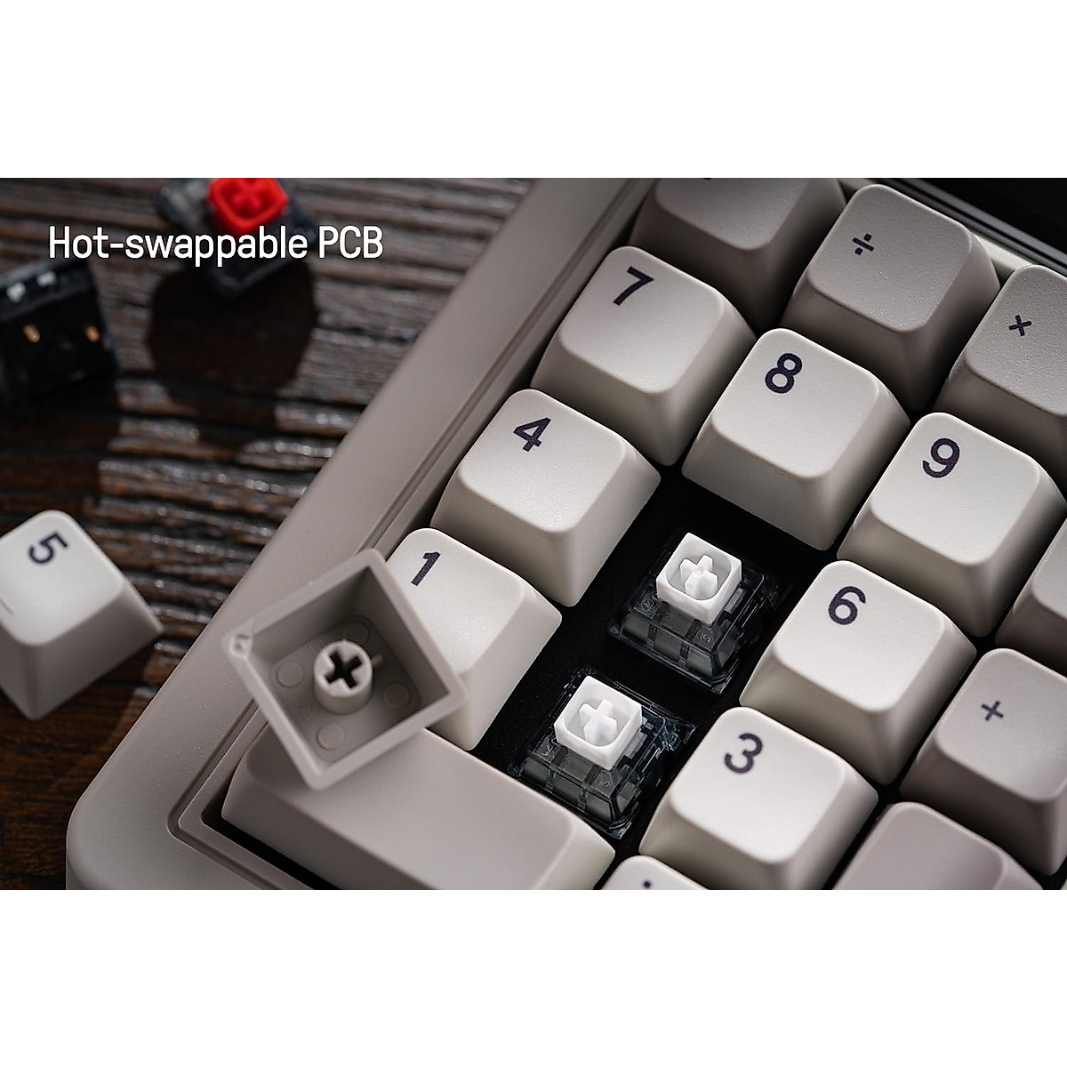 8Bitdo 18 Key Retro Mechanical Numpad, Supports PC & Standard Calculator Mode, Hot-swappable, PC Calculator Shortcut Button, Bluetooth/2.4G/Wired for Windows and Android - M Edition