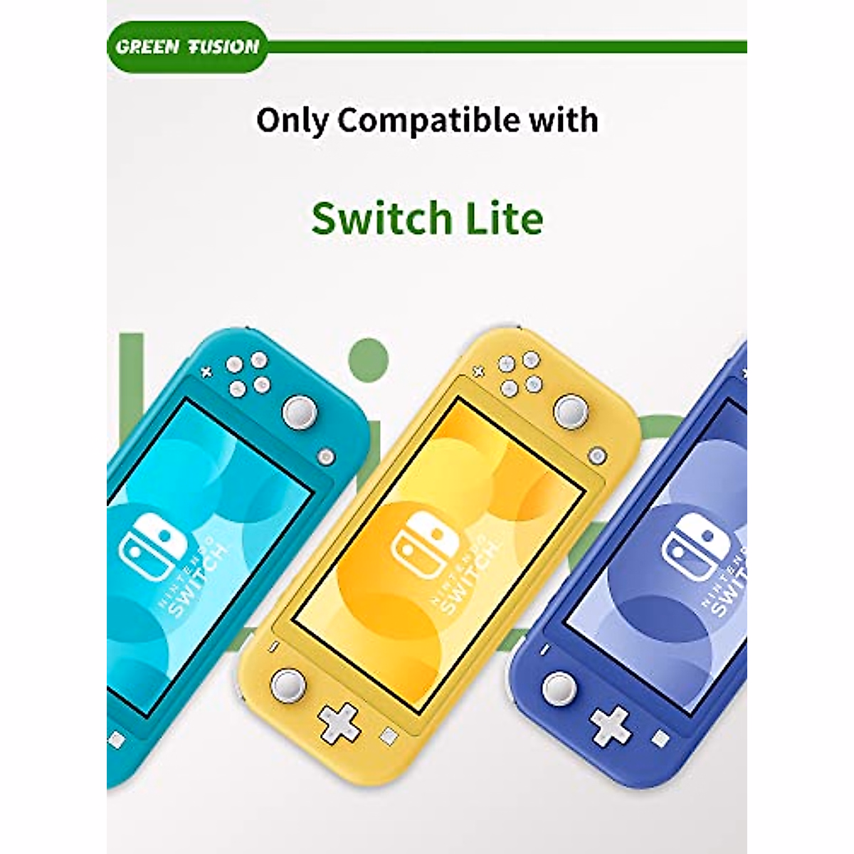GREEN FUSION Only for Switch Lite Battery Replacement, HDH-003 Battery for Nintendo Switch Lite Game Console (Not for Nintendo Switch) with Installation Instruction & Repair Toolkit