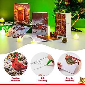 JOYIN 72 PCs Cute Merry Christmas Greeting Cards with Envelopes for Holiday Parties, Gift Giving, Winter Christmas Season, present Giving, Xmas Gifts Cards
