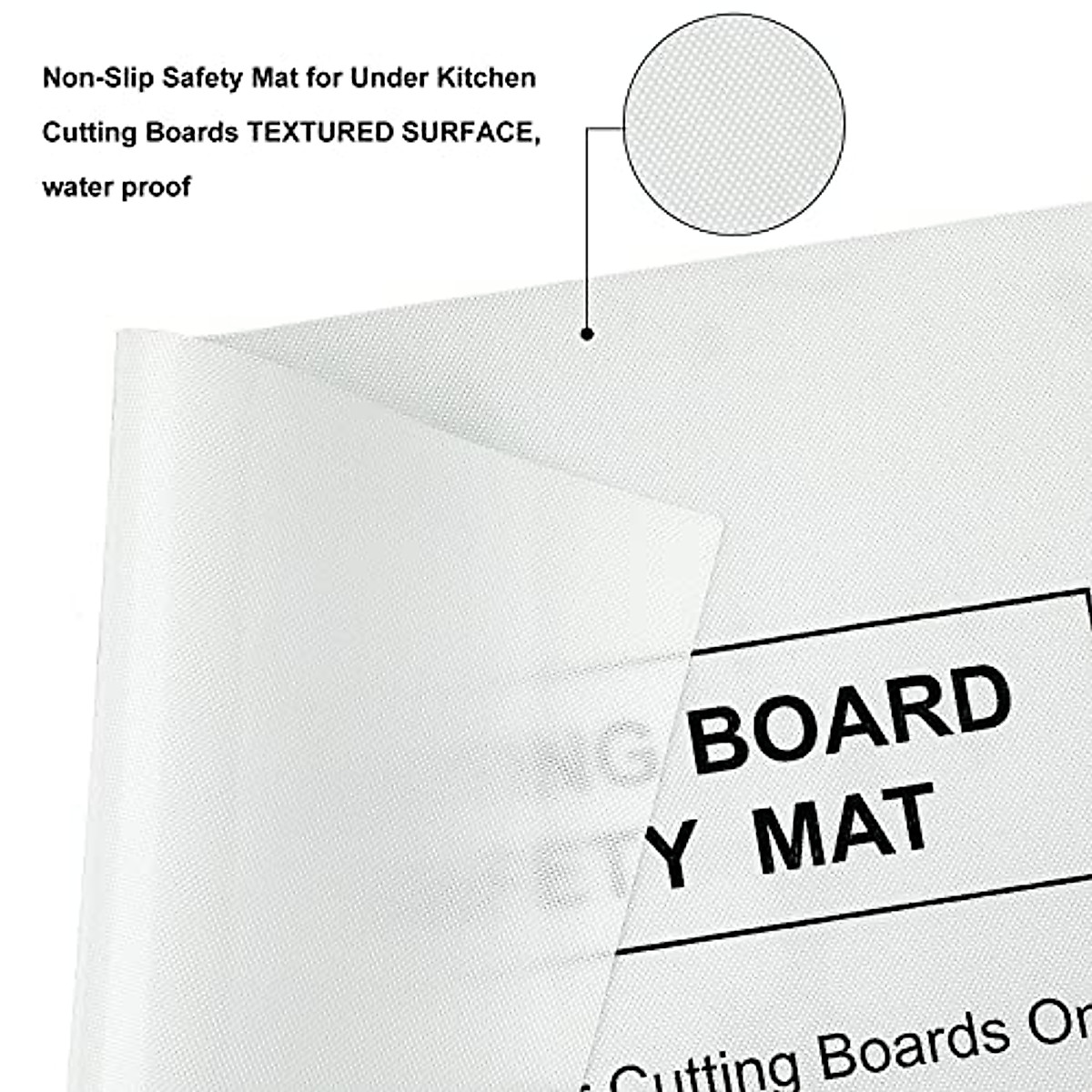 Haull 6 Pcs Non slip Cutting Board Mats Non Absorbent Safety Mat for Under Kitchen Cutting Boards, Dishwasher Safe, 16 x 10 Inches