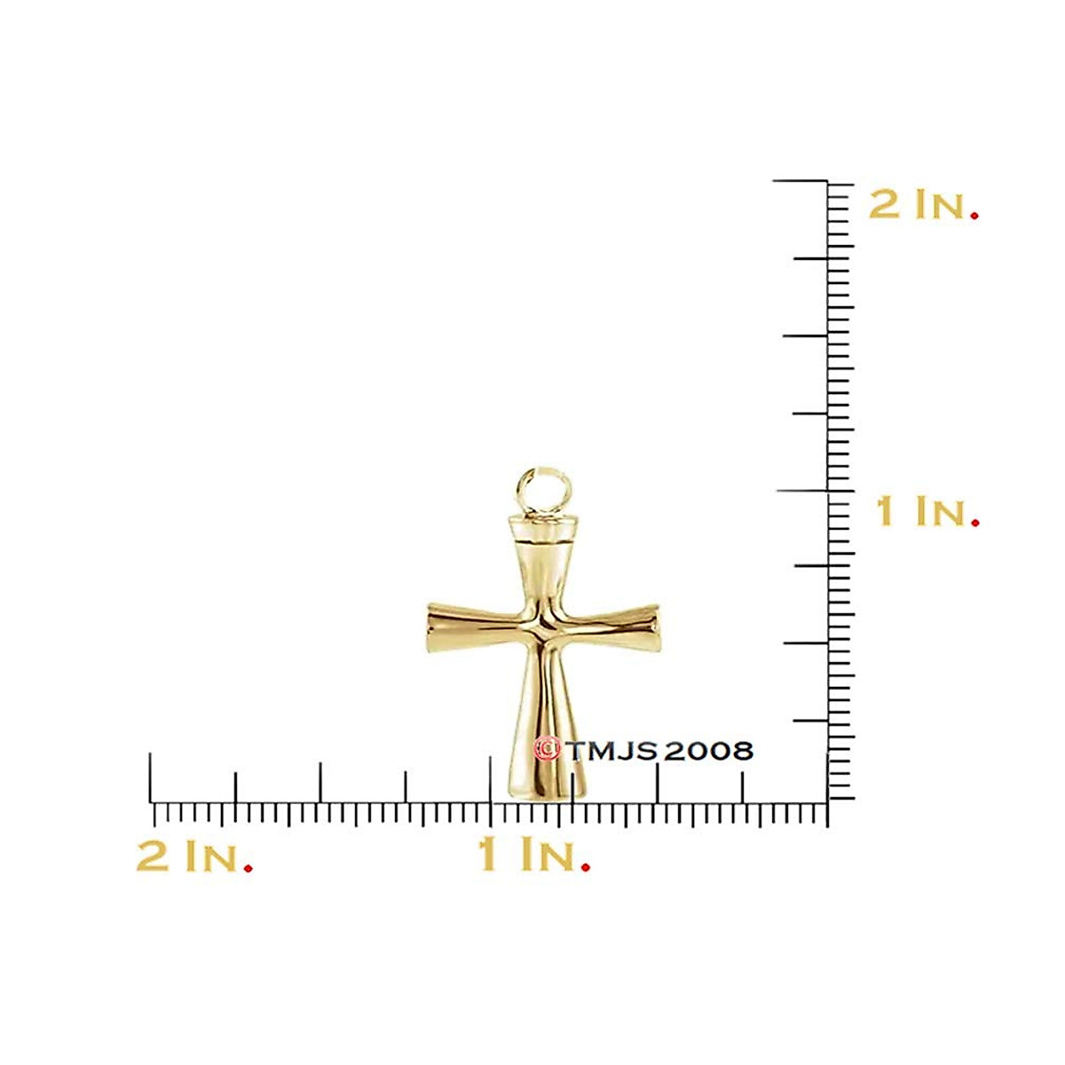 The Men's Jewelry Store (Unisex Jewelry) 10k Yellow Gold Memorial Cross Cremation Urn Ash Holder Keepsake Pendant