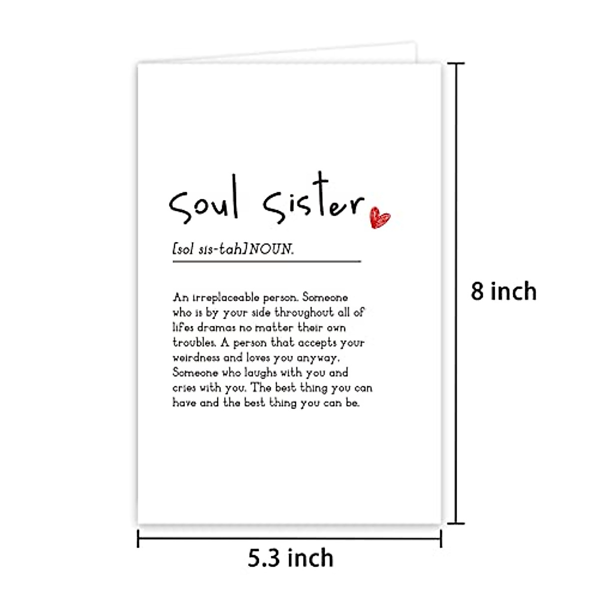 Joukfun Soul Sister Definition Card, Friendship Birthday Card, Funny Sibling Card, Best Friend Birthday Card, Dictionary Style Card, Bestie Card, Friendship Card, Galentines Day Card