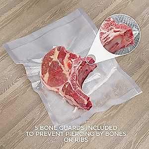 Food Grade Material 8"x50 feet Rolls 2 Pack Vacuum Sealer Bags for Food Saver, Seal a Meal, Weston. Commercial Grade, BPA Free, Meal Prep or Sous Vide